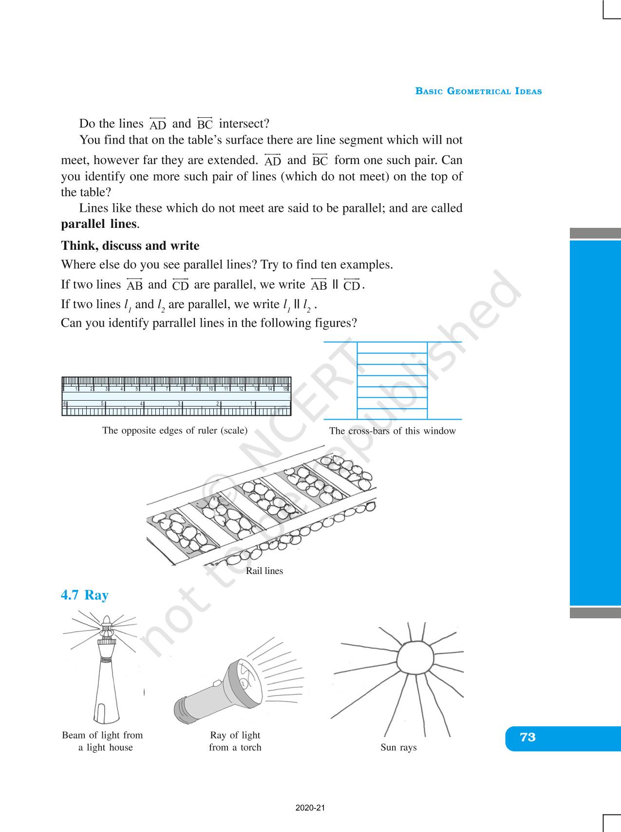 Basic Geometrical Ideas - NCERT Book of Class 6 Mathematics