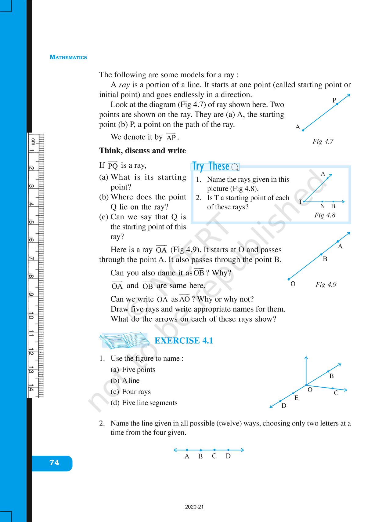 Basic Geometrical Ideas - NCERT Book of Class 6 Mathematics